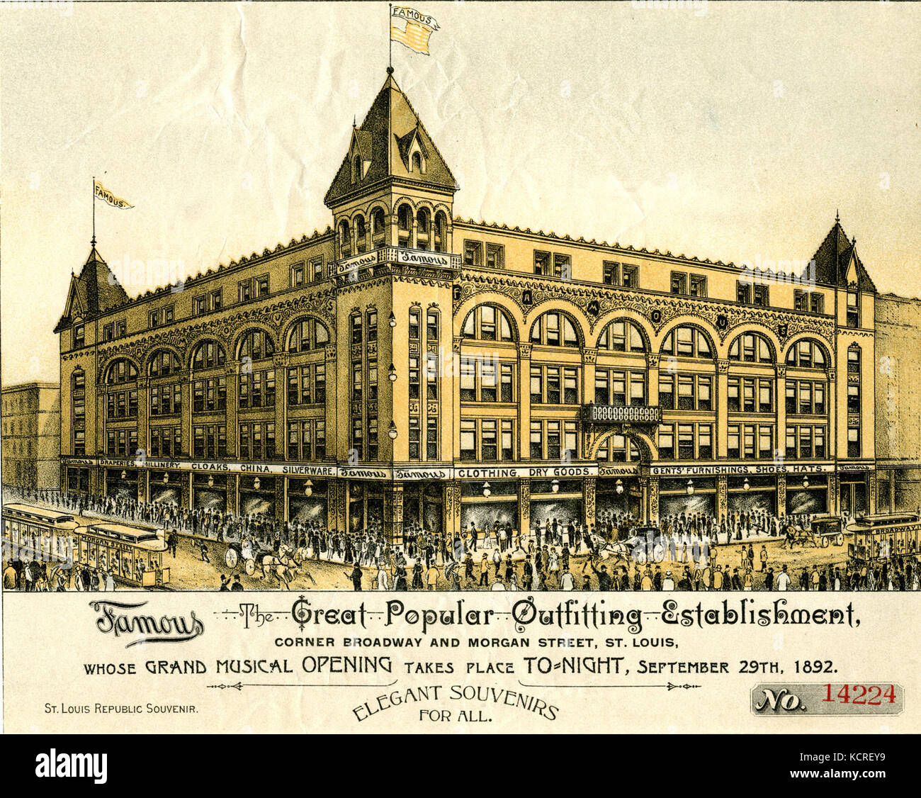 Famous The Great Popular Outfitting Establishment. Grand Musical ...