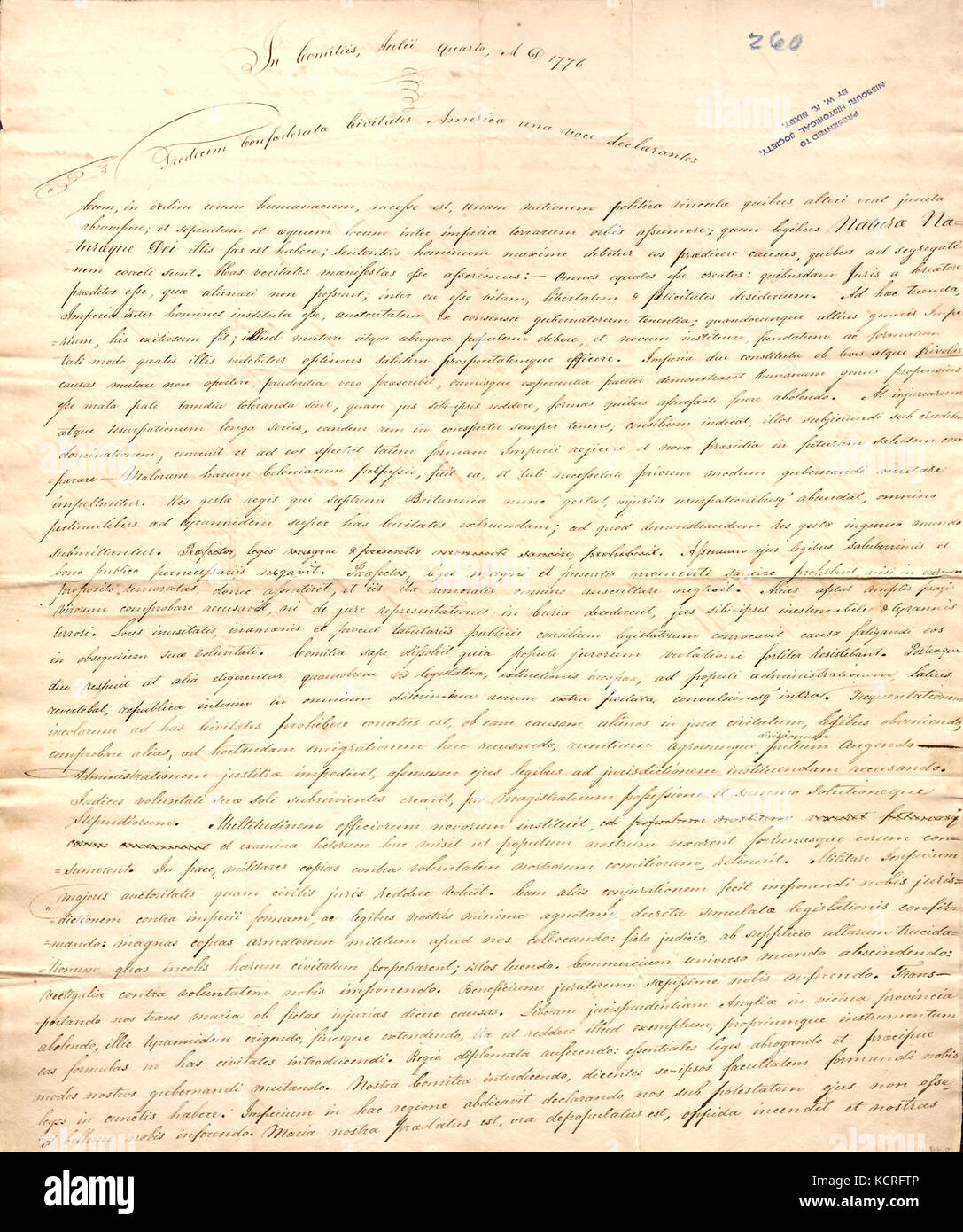 Signed declaration of independence hi-res stock photography and images ...