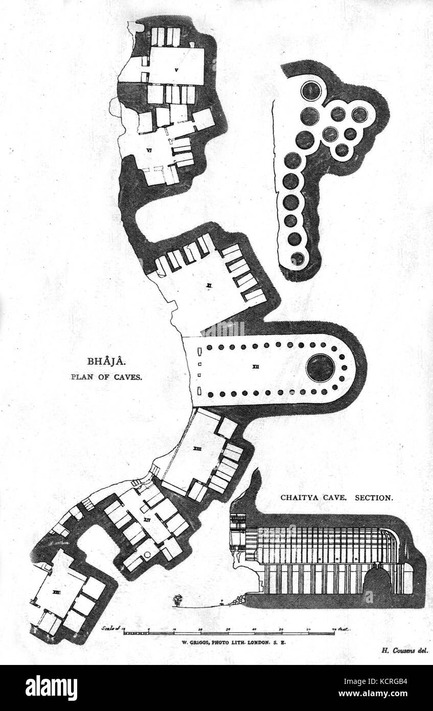 Bhaja caves plan Stock Photo - Alamy