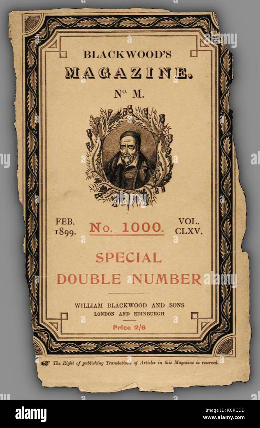 Blackwood's Magazine 1899 cover Stock Photo - Alamy