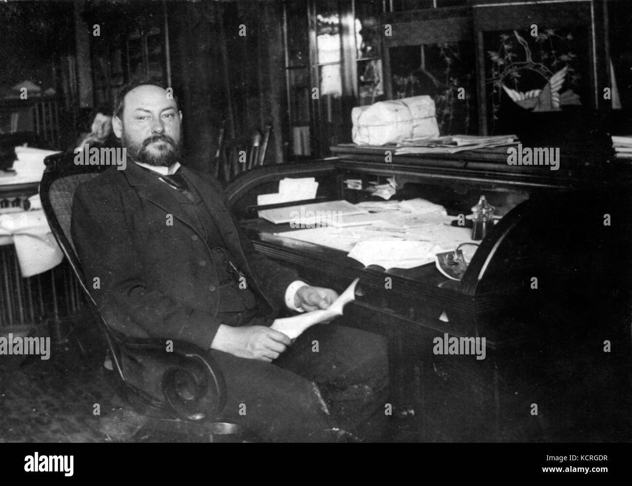 Harvey Washinton Wiley at his desk cph.3a02349 Stock Photo - Alamy