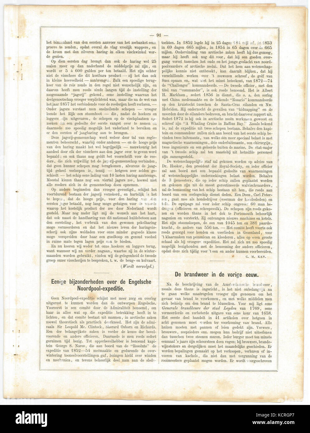 Eigen Haard 1875 No 10 pagina 91 Stock Photo - Alamy