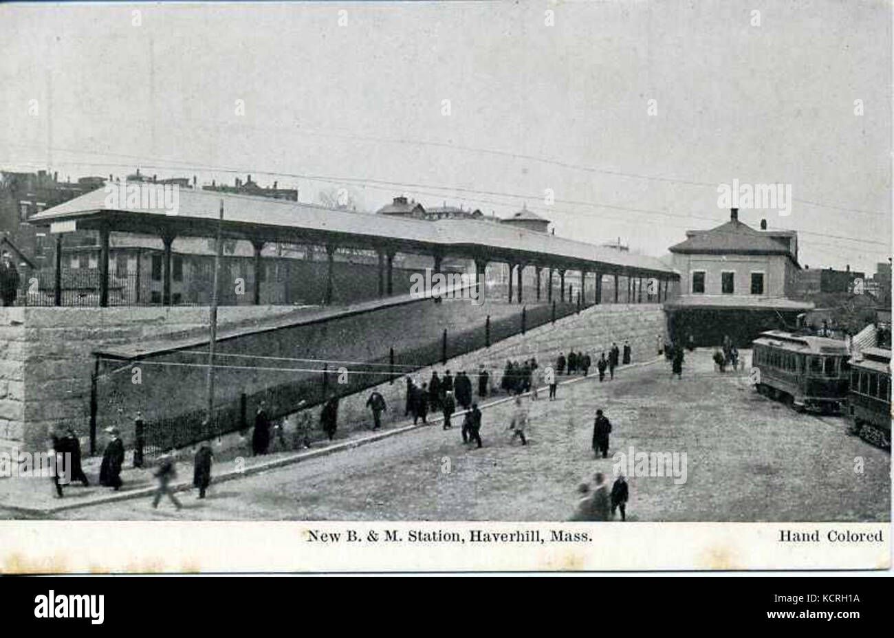 An undivided back postcard depicting Haverhill station, offering a ...