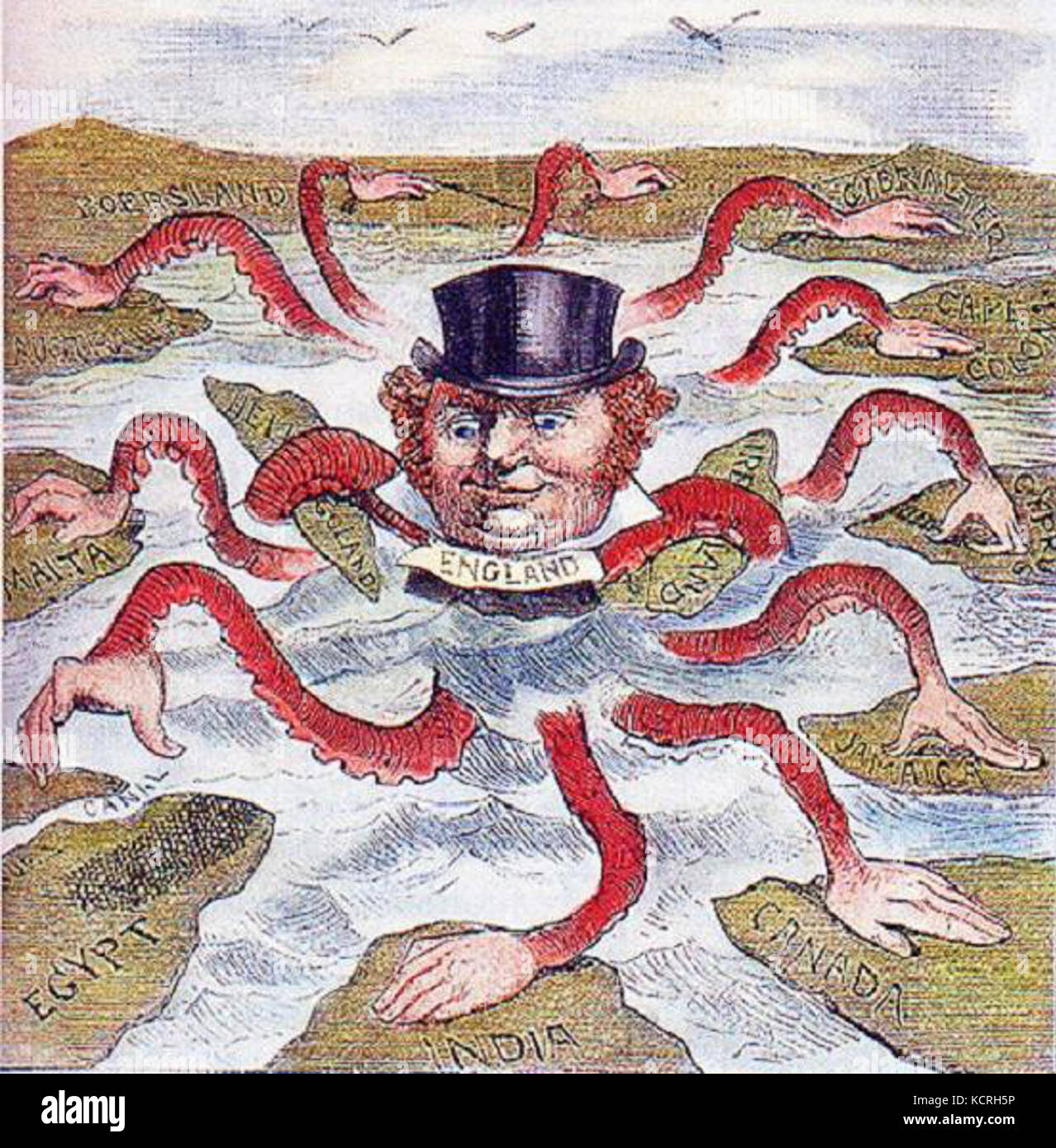 English imperialism octopus Stock Photo - Alamy