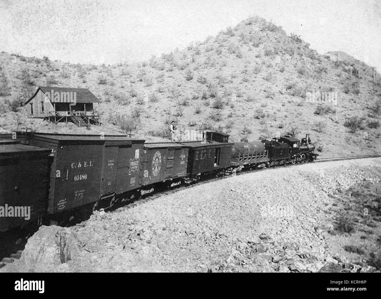 Arizona Southern Railroad Between Red Rock Silverbell Arizona Circa ...