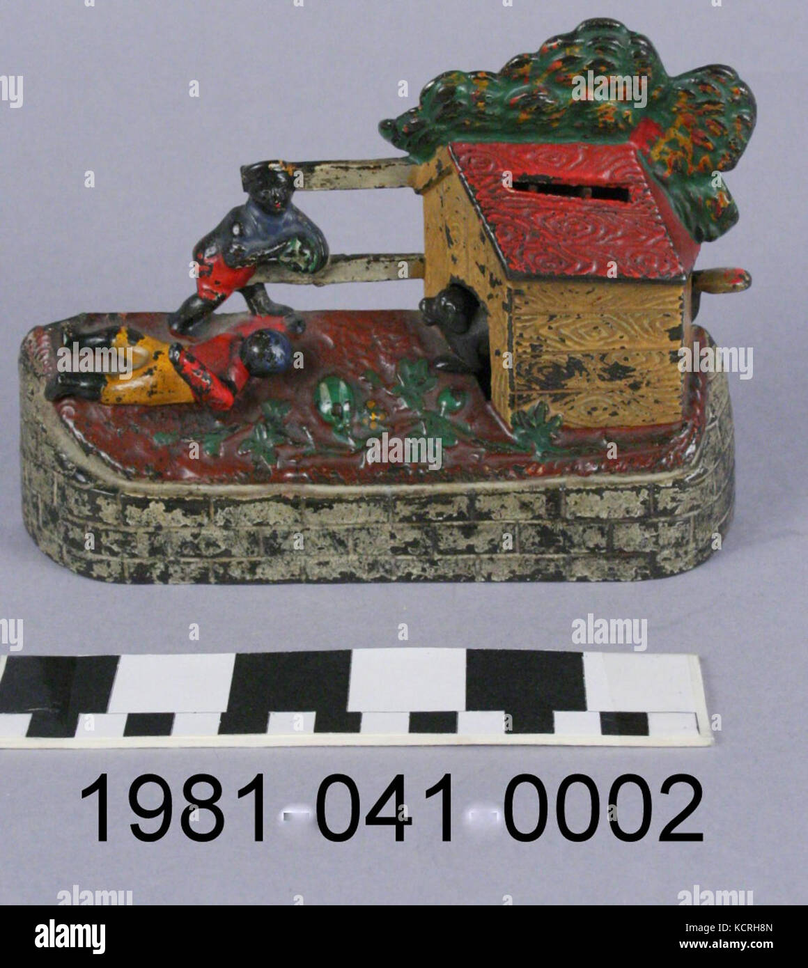 Boys Stealing Watermelons Mechanical Coin Bank Stock Photo - Alamy