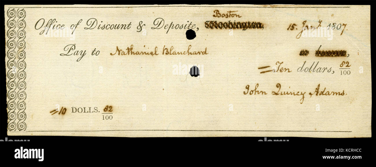 John adams president signature hi-res stock photography and images - Alamy