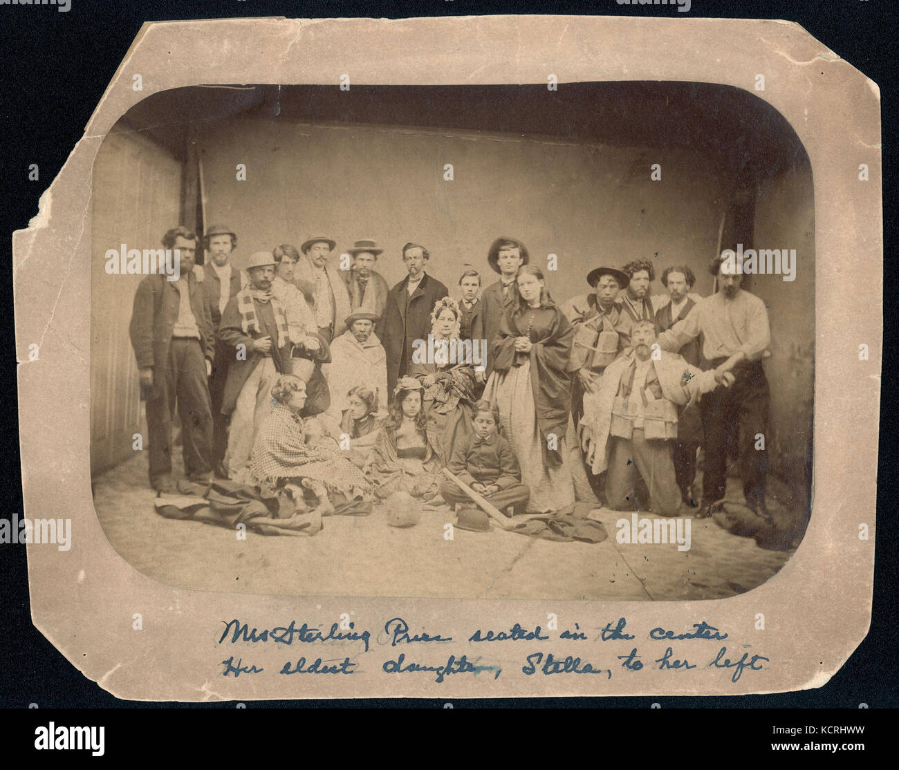 This 1865 image depicts the Price family, including General Sterling ...