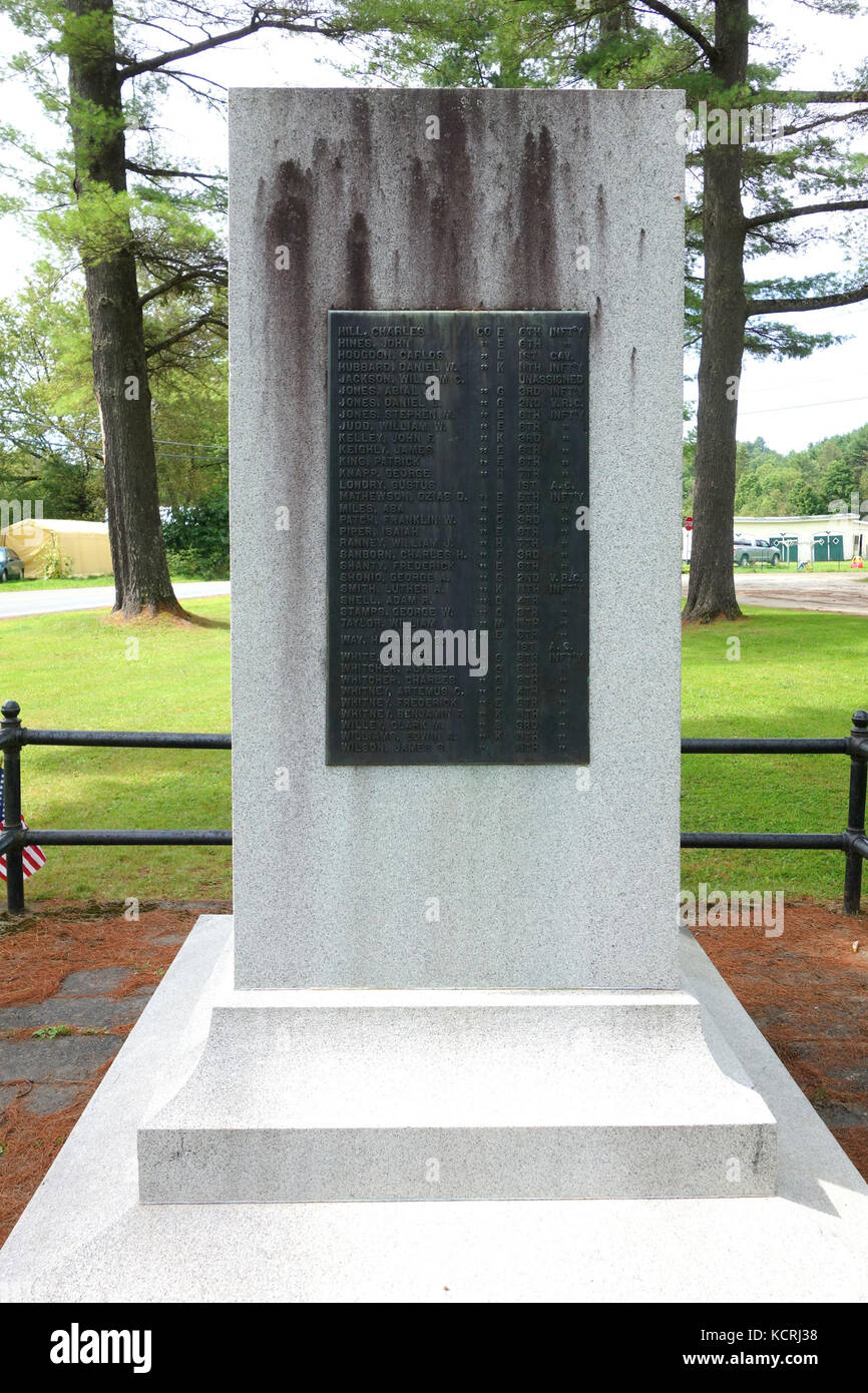 Civil War Memorial Wheelock, Vermont DSC04407 Stock Photo - Alamy