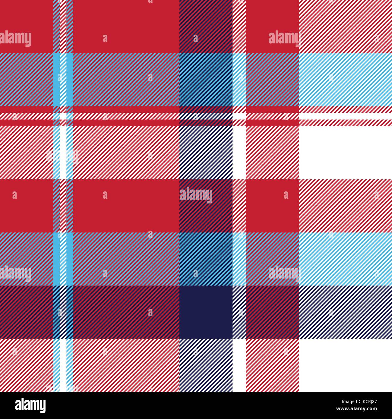Red check plaid seamless fabric texture. Vector illustration Stock ...