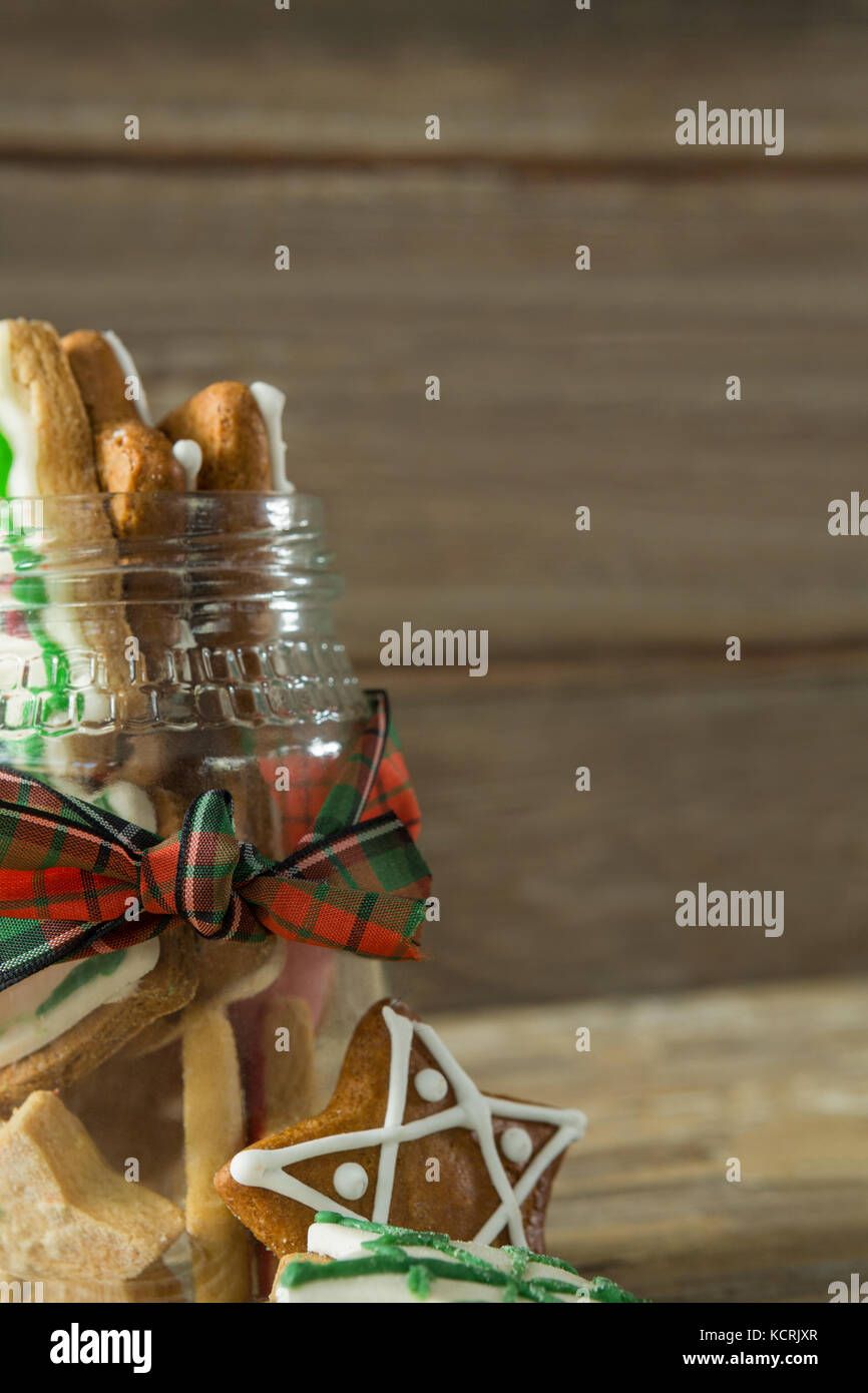 Close-up of gingerbread cookies in jar Stock Photo - Alamy