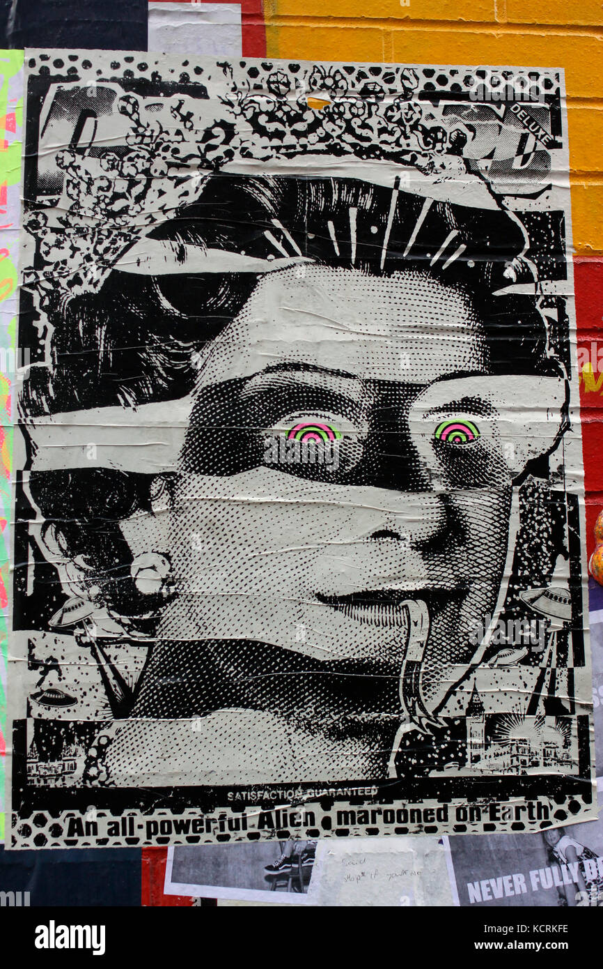 Queen elizabeth graffiti hi-res stock photography and images - Alamy