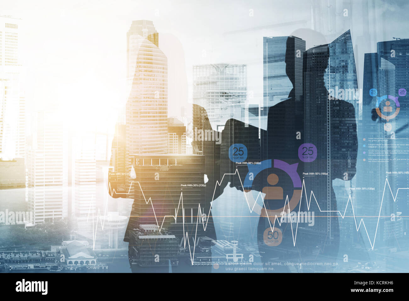 businesswomen or secretary over city background Stock Photo - Alamy