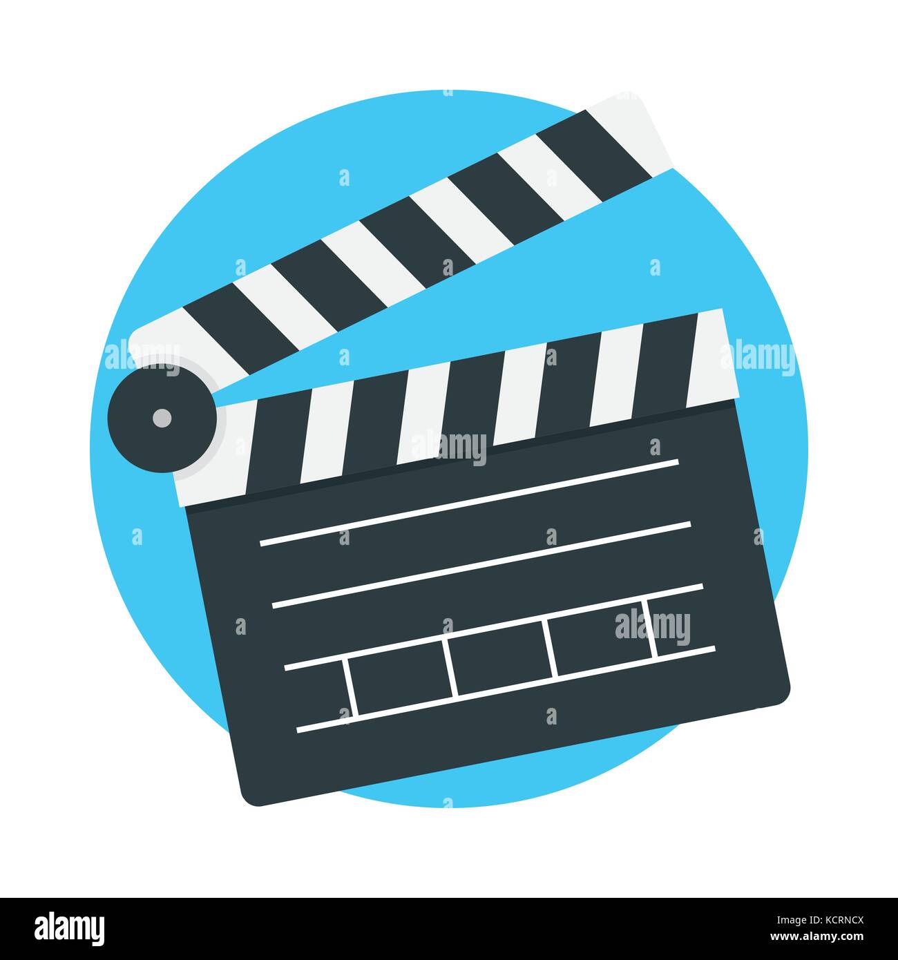 Clapperboard icon vector isolated on color background, Vector ...