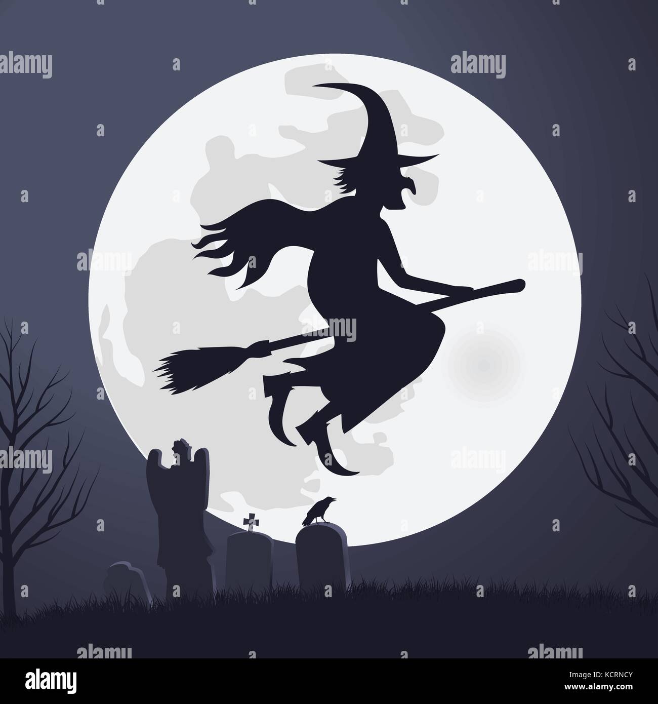Cartoon spooky witches hat hi-res stock photography and images - Alamy