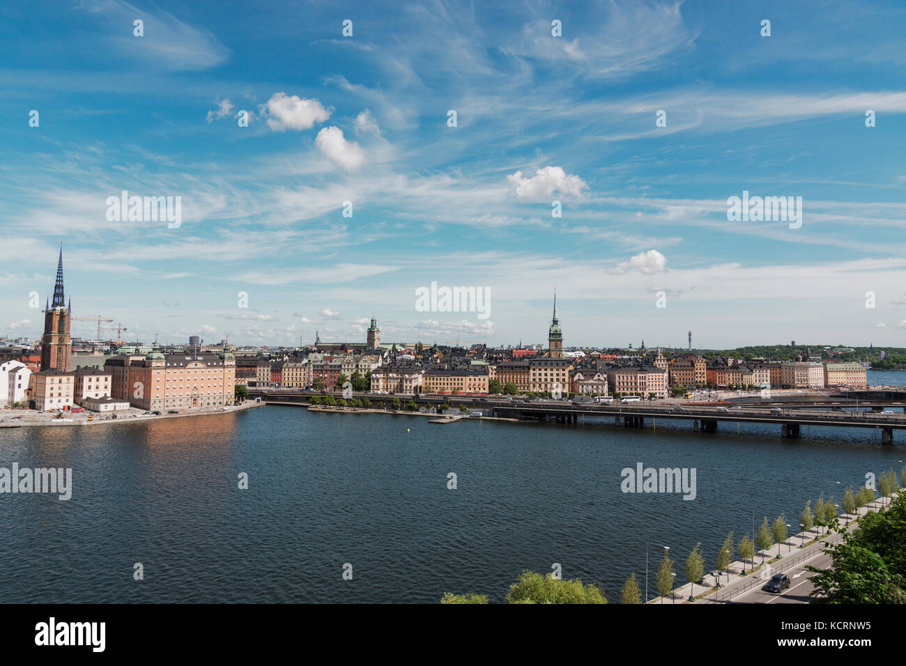 Sweden, Stockholm, Gamla Stan, Waterfront cityscape Stock Photo - Alamy