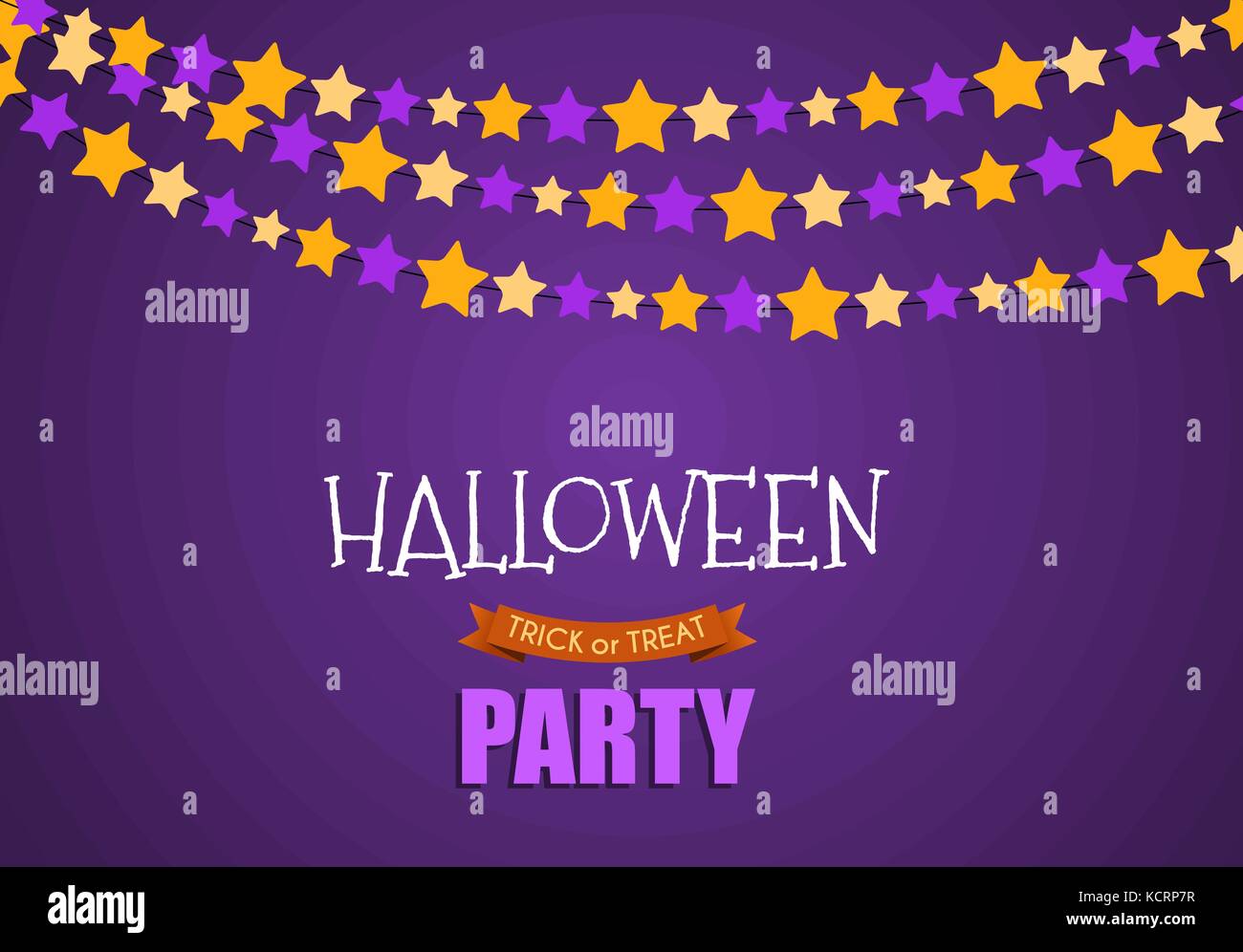 Halloween Party Background Template. Vector illustration Stock Vector ...
