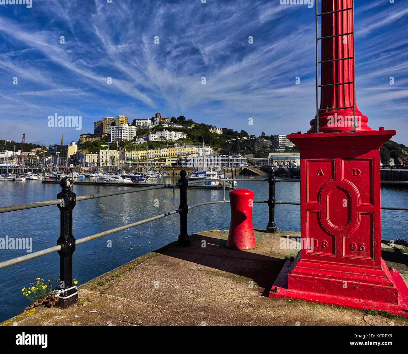 GB - DEVON: Torquay Harbour and Town (HDR image Stock Photo - Alamy