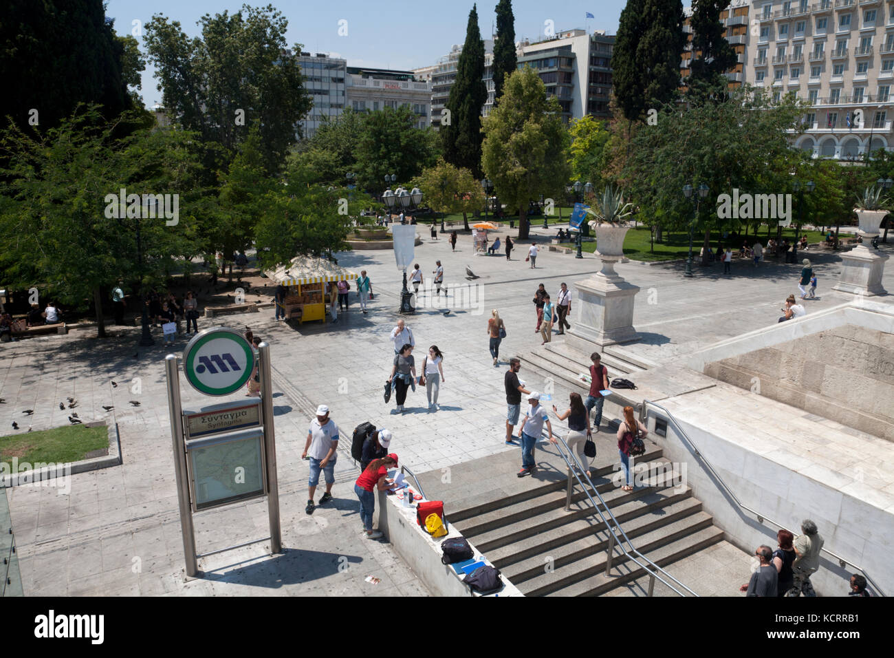 Syntagma Square Athens Greece Metro Entrance Stock Photo - Alamy