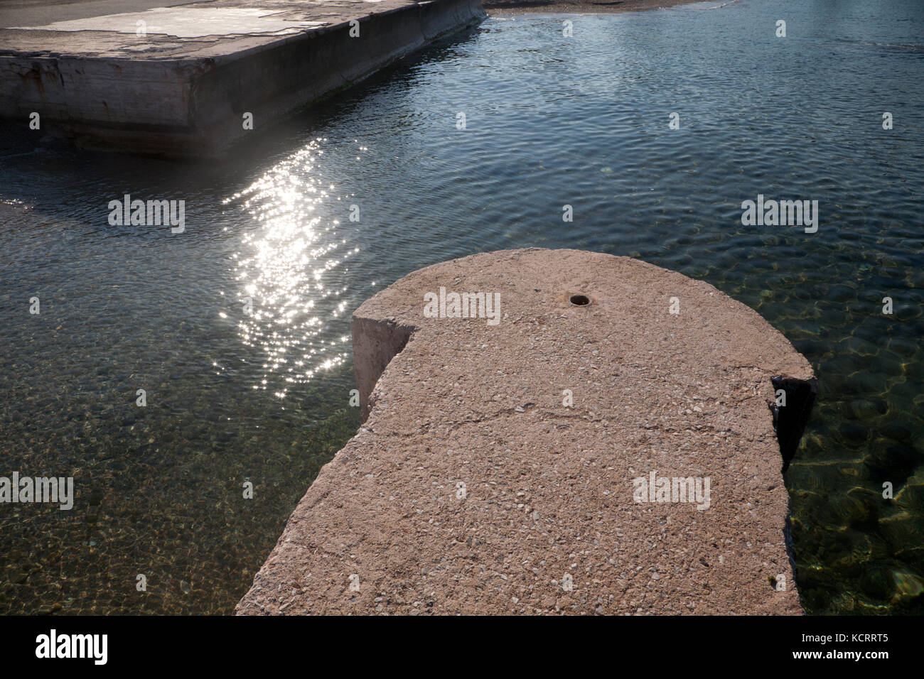 beach and small harbour voula athens attica greece Stock Photo - Alamy
