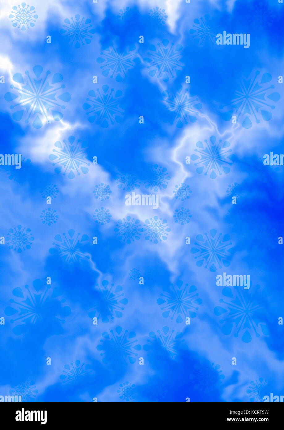Abstract motley blue white zigzag background with blue snowflakes Stock ...