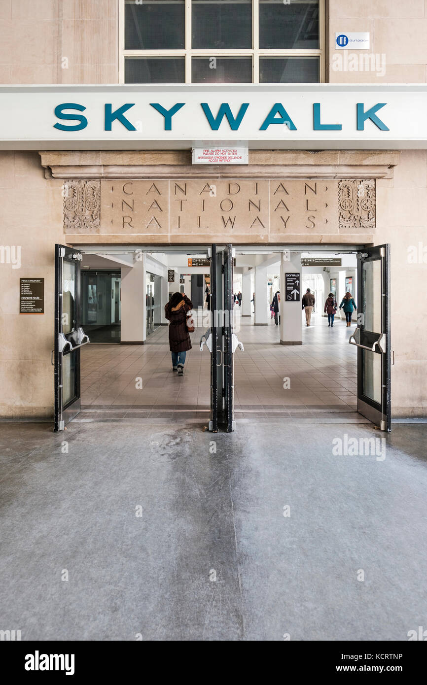 Toronto Skywalk, a pedestrian passageway, part of the PATH underground ...