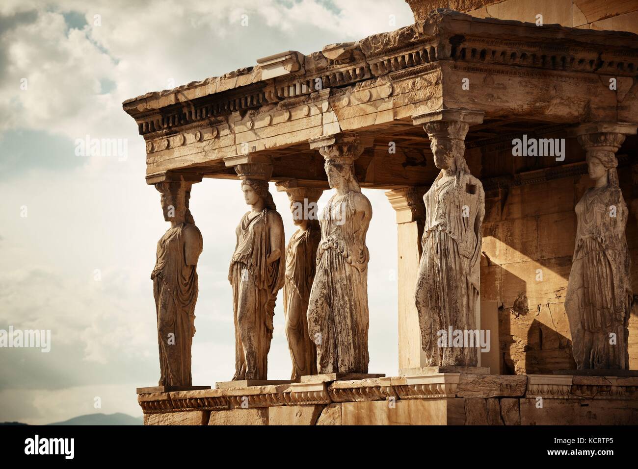 Erechtheion Temple in Acropolis in Athens, Greece Stock Photo - Alamy