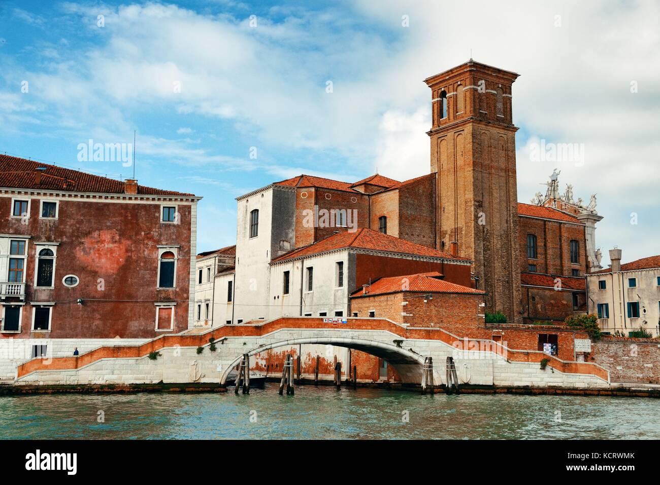 Venice canal view with historical buildings. Italy Stock Photo - Alamy