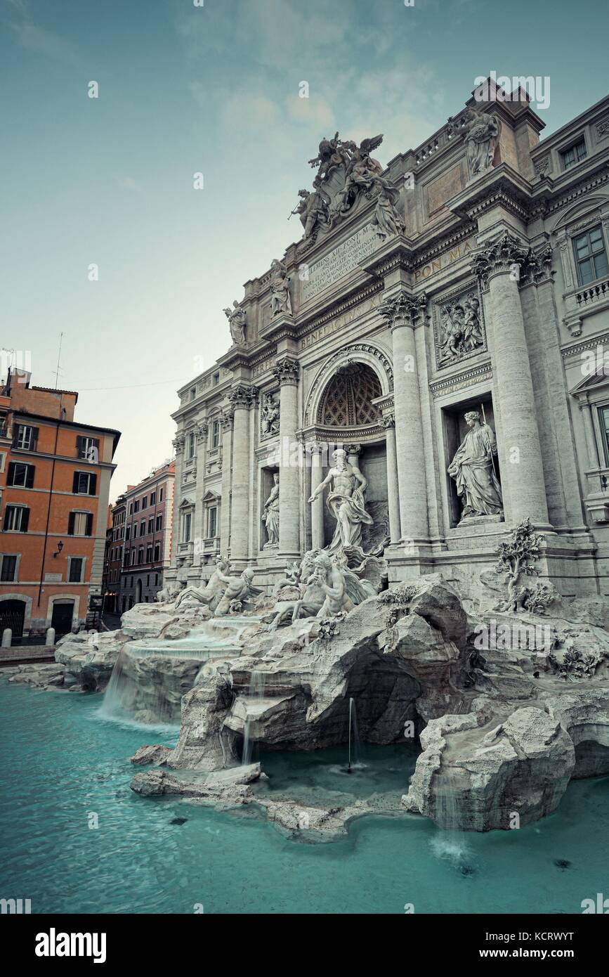 Trevi Fountain with Baroque style as the famous tourism attraction in ...