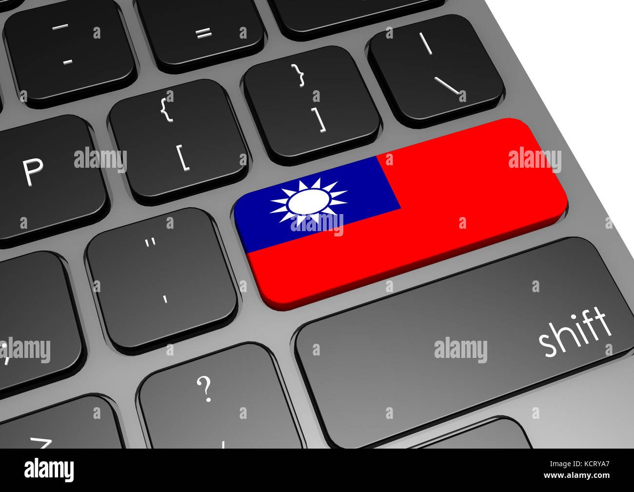 China flag button on keyboard hi-res stock photography and images - Alamy