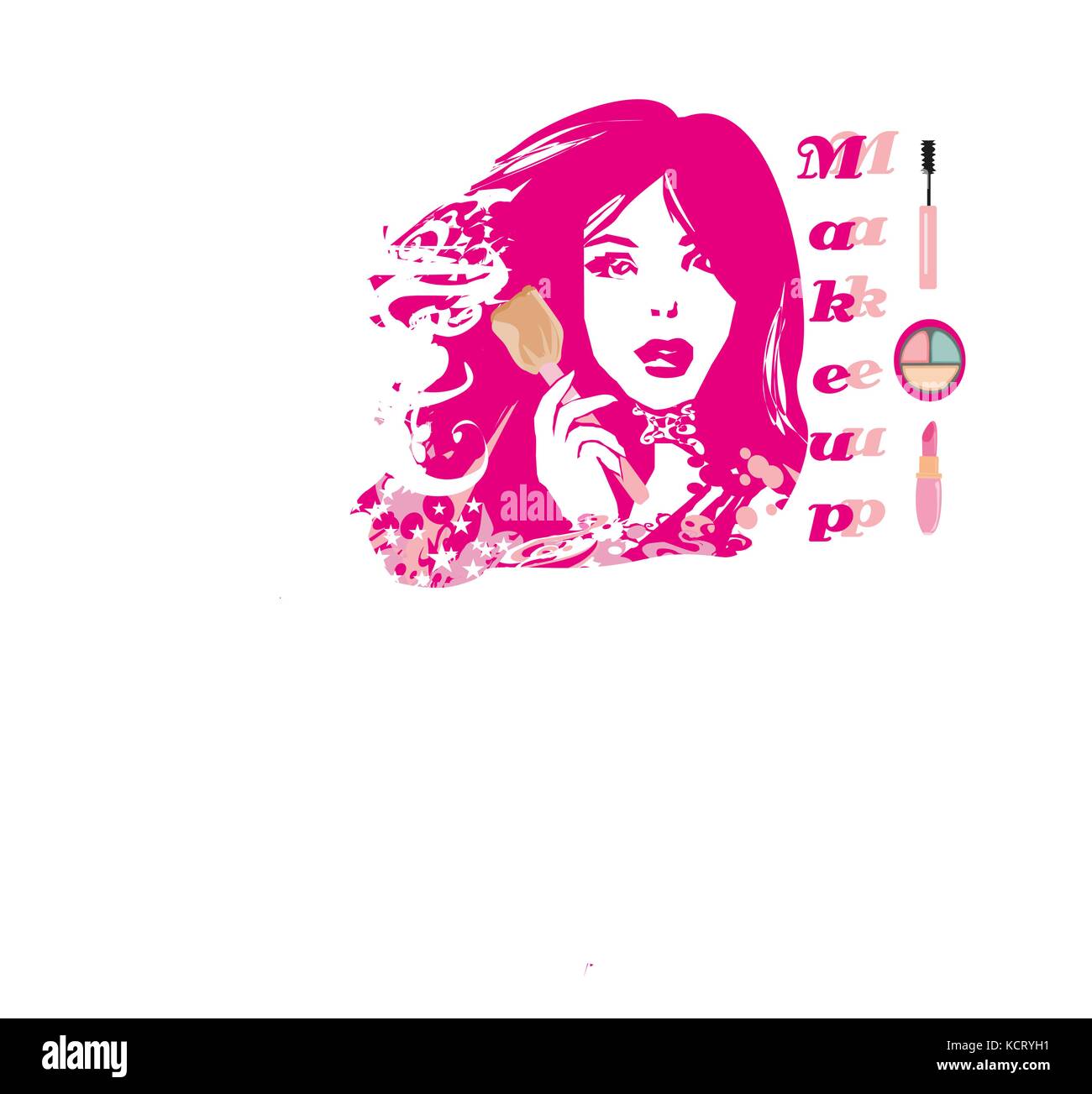 Make-up girl - abstract portrait Stock Vector Image & Art - Alamy