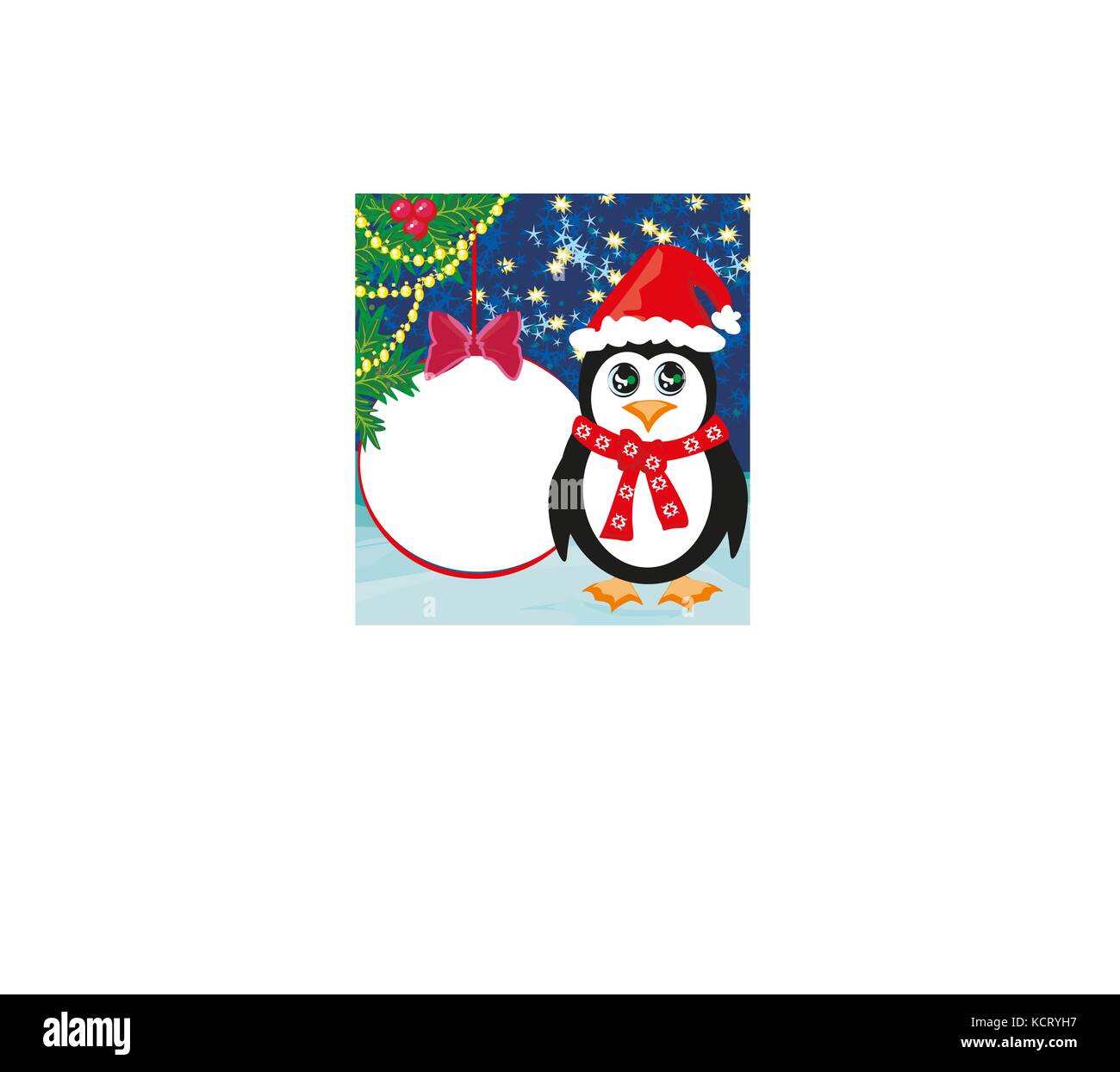 Penguin greeting card design Stock Vector Image & Art - Alamy