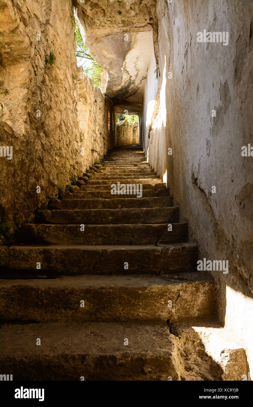 Ancient rock stairs hi-res stock photography and images - Alamy