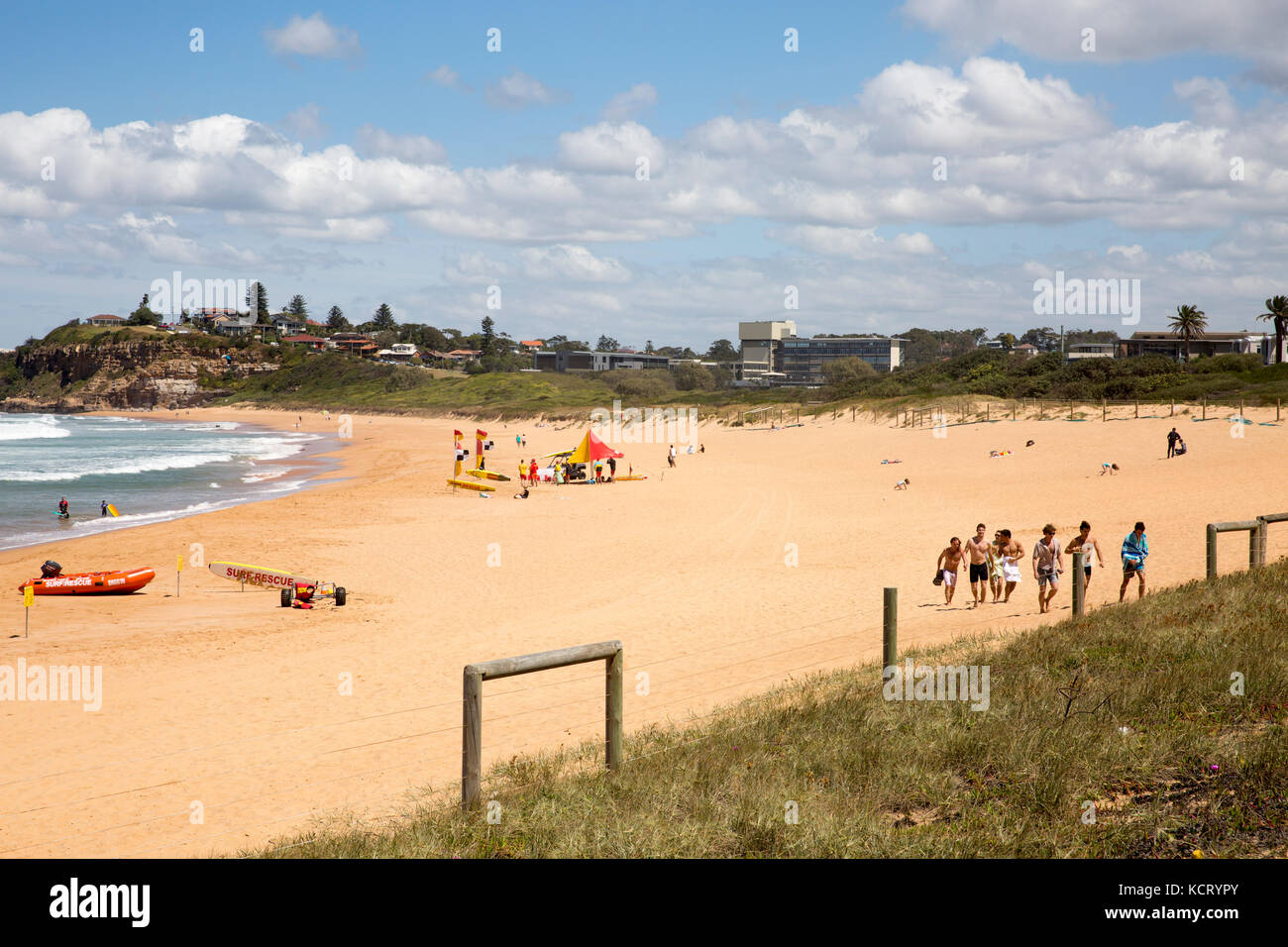 Mona Vale beach, one of Sydney's famous northern beaches on a Spring ...