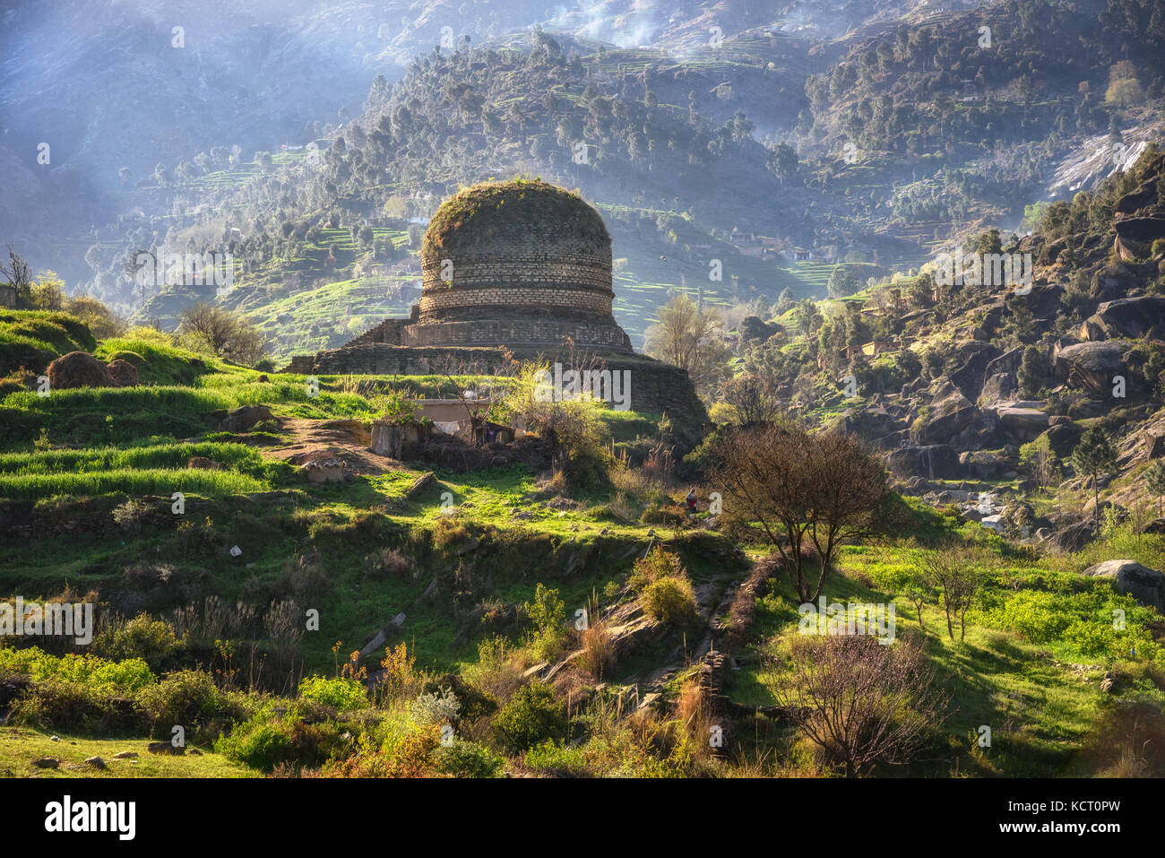 Buddhist stupa in Swat ,Pakistan Stock Photo - Alamy