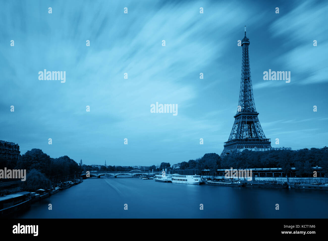 River Seine and Eiffel Tower in Paris, France Stock Photo - Alamy