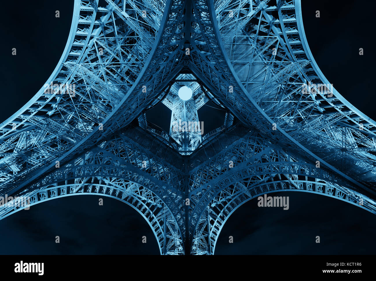 PARIS, FRANCE - MAY 13: Eiffel Tower night closeup view on May 13, 2015 ...