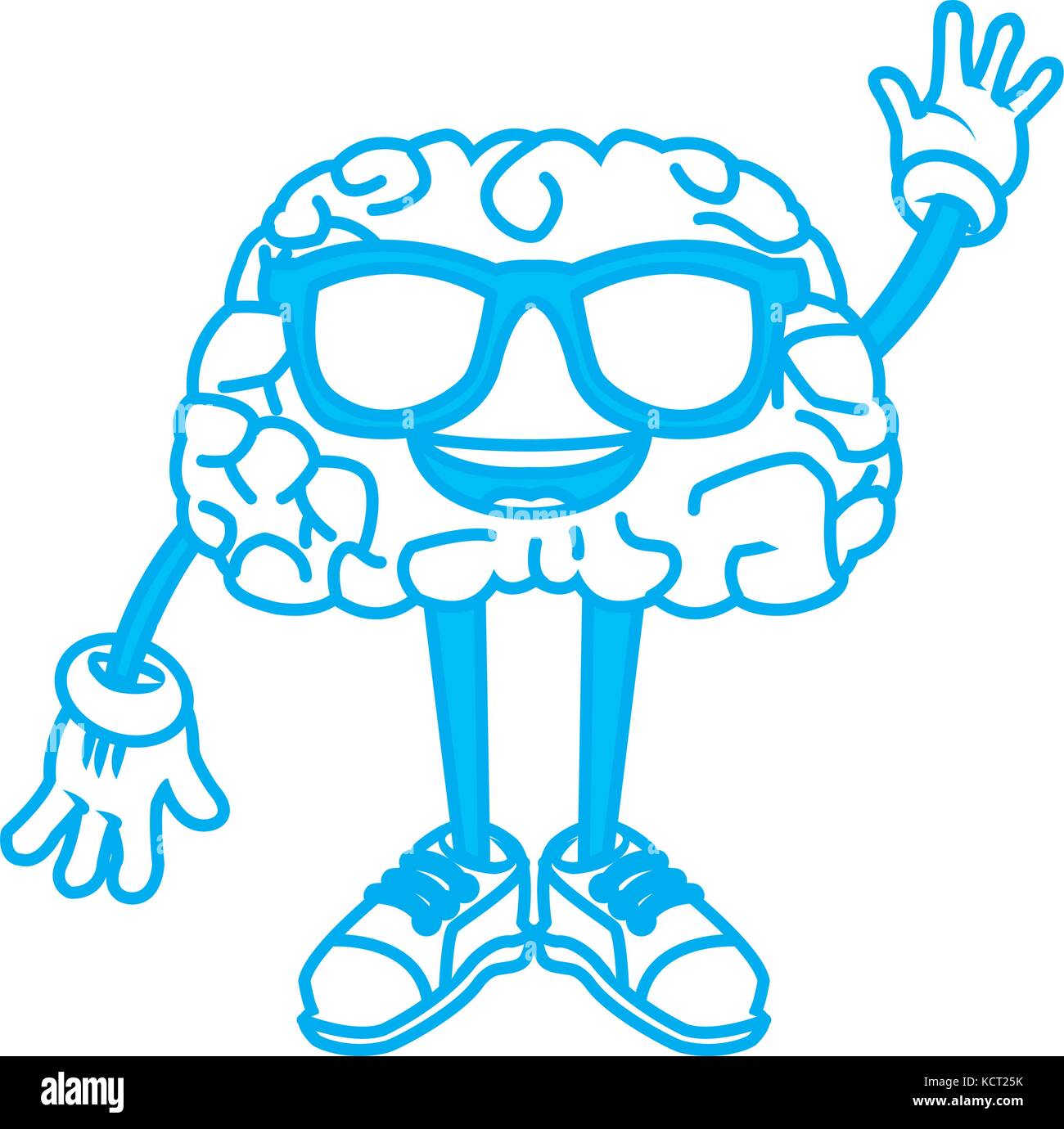 Cute brain cartoon Stock Vector Image & Art - Alamy