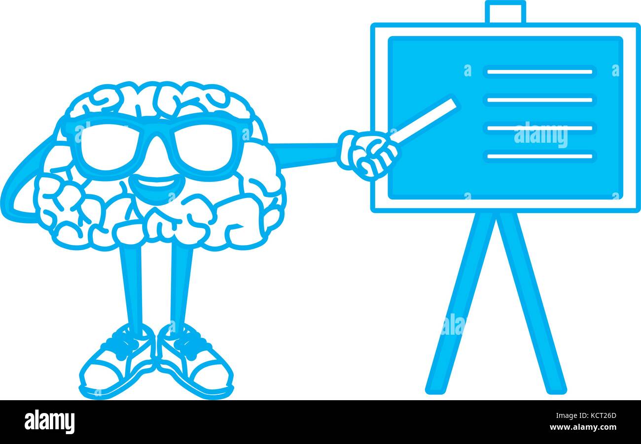 Cute brain teaching cartoon Stock Vector Image & Art - Alamy