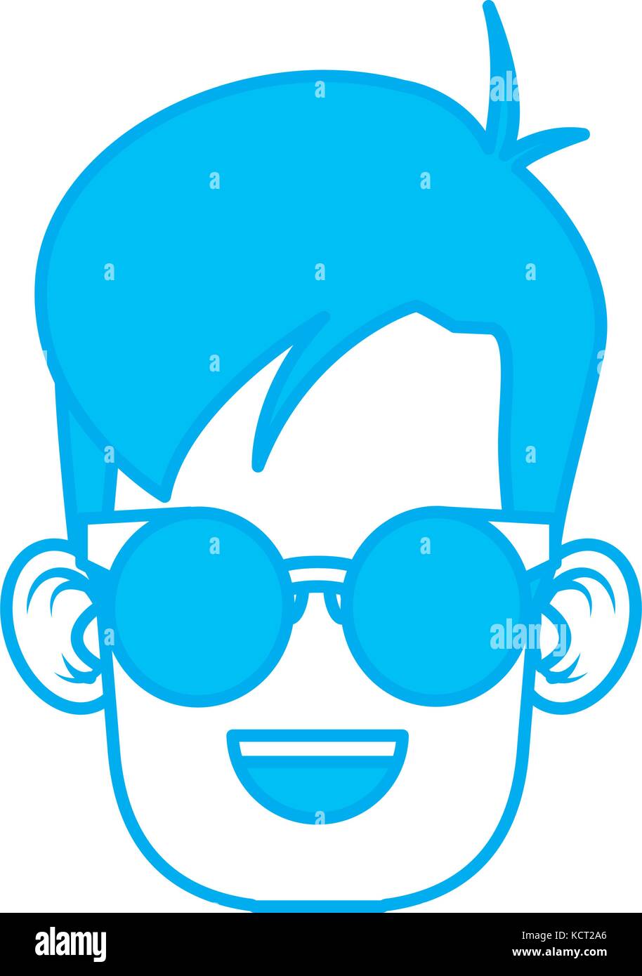 Cute boy with glasses cartoon Stock Vector Image & Art - Alamy