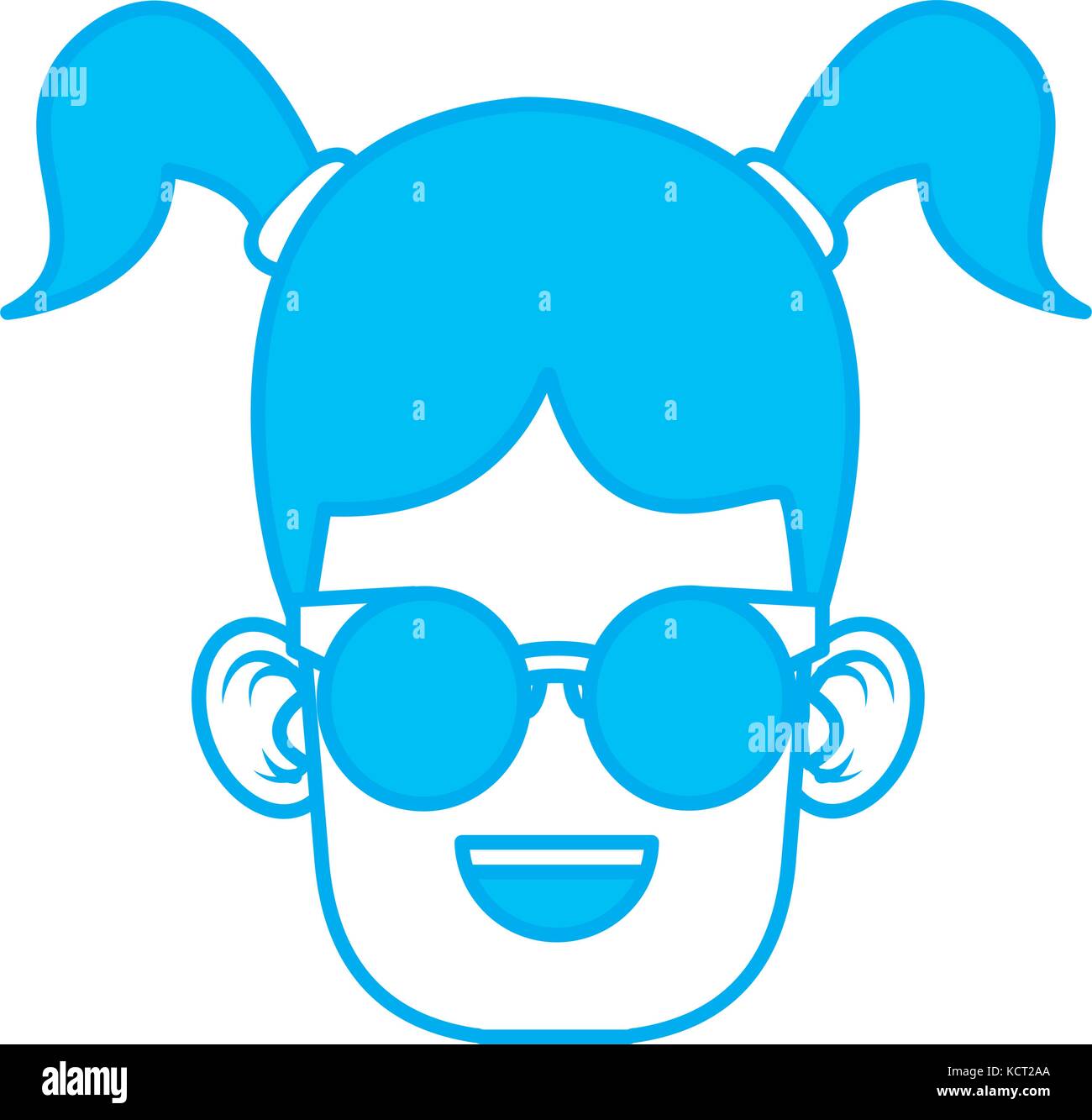 Cute girl with glasses cartoon Stock Vector Image & Art - Alamy