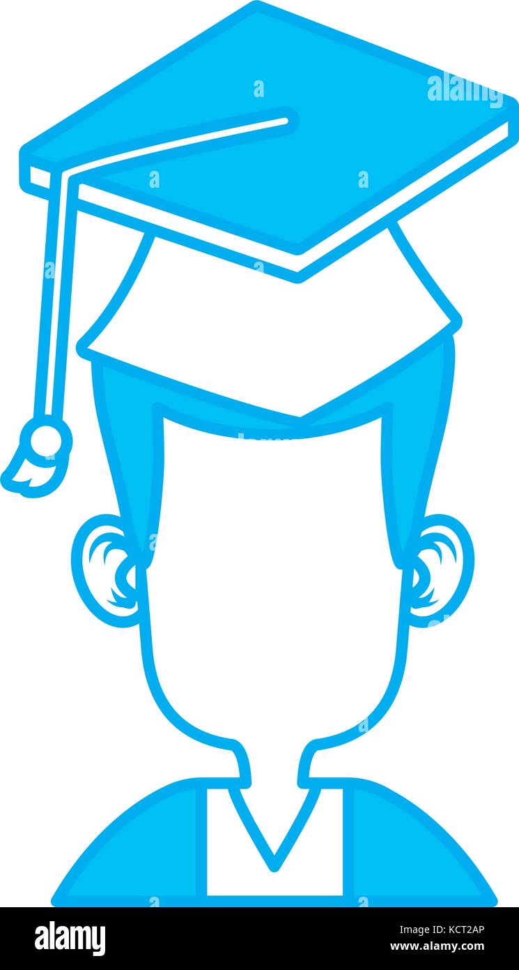 Boy student hat knowledge Stock Vector Images - Alamy