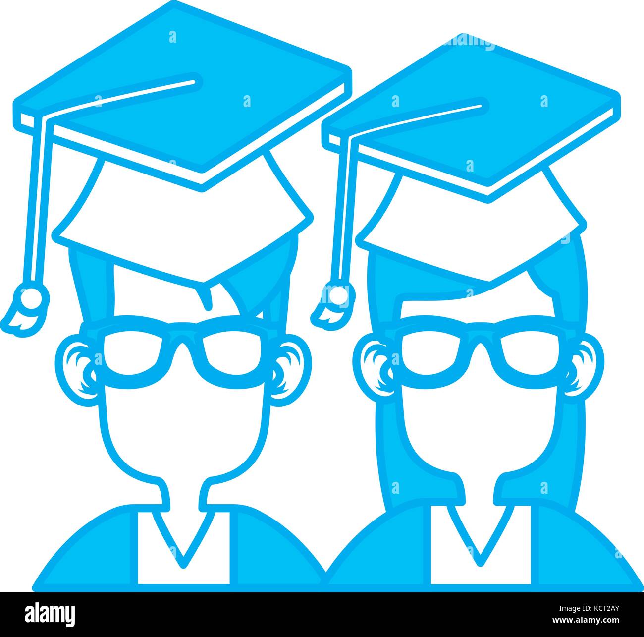 Students in graduation Stock Vector Image & Art - Alamy
