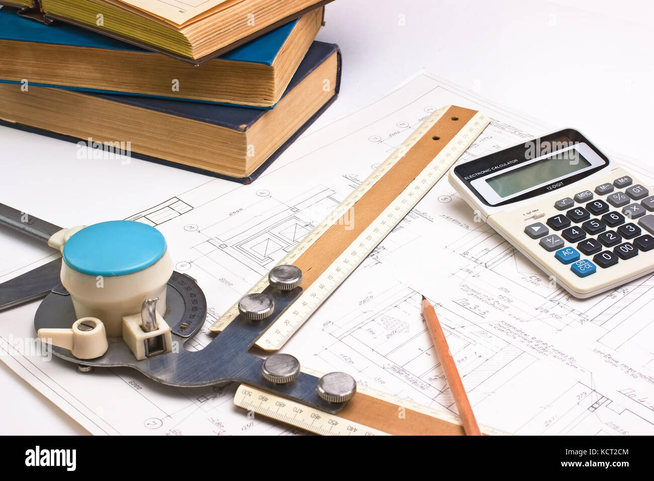 old drawing apparatus and instruments Stock Photo - Alamy