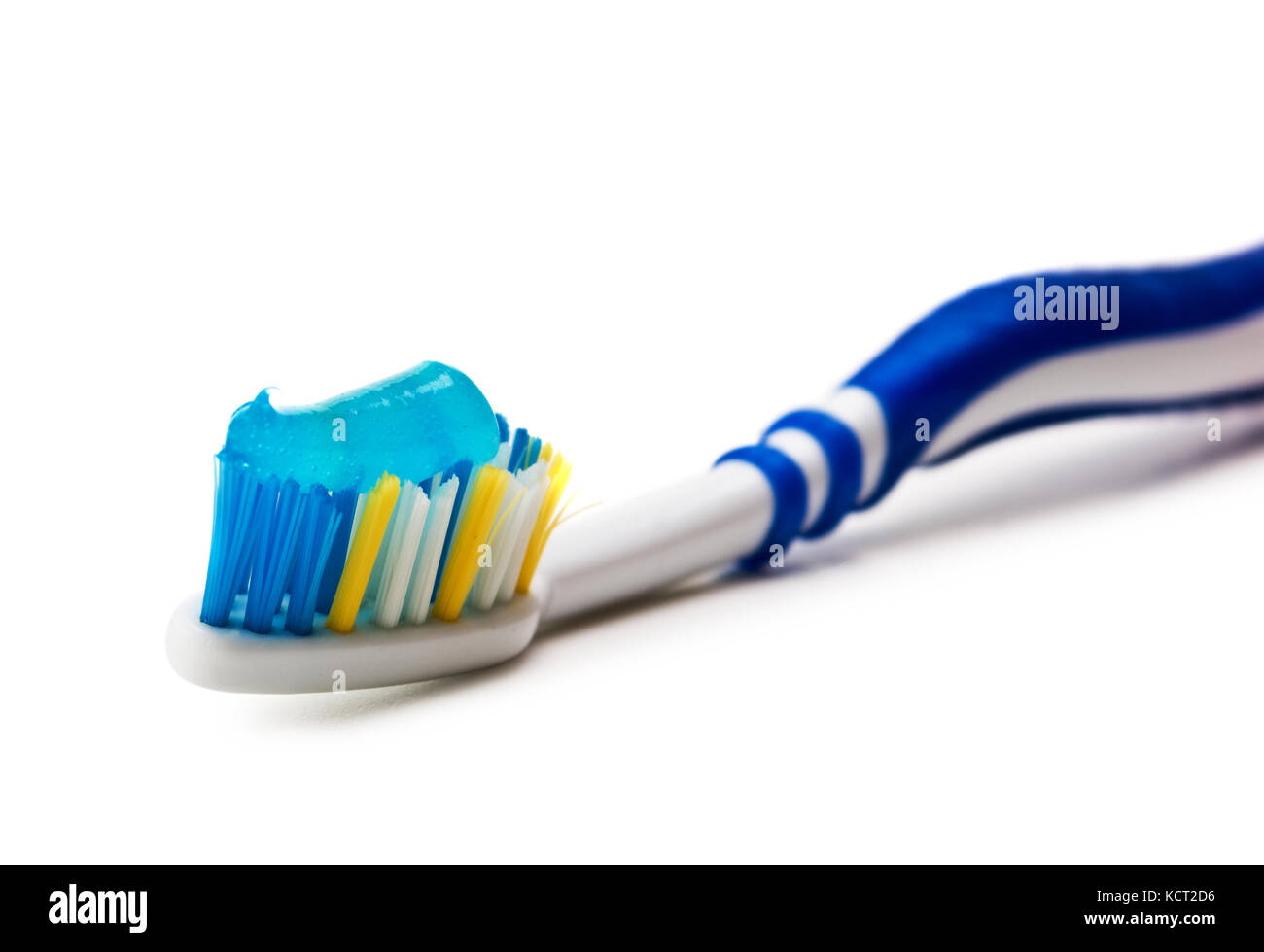 toothbrush and toothpaste isolated on a white background Stock Photo ...