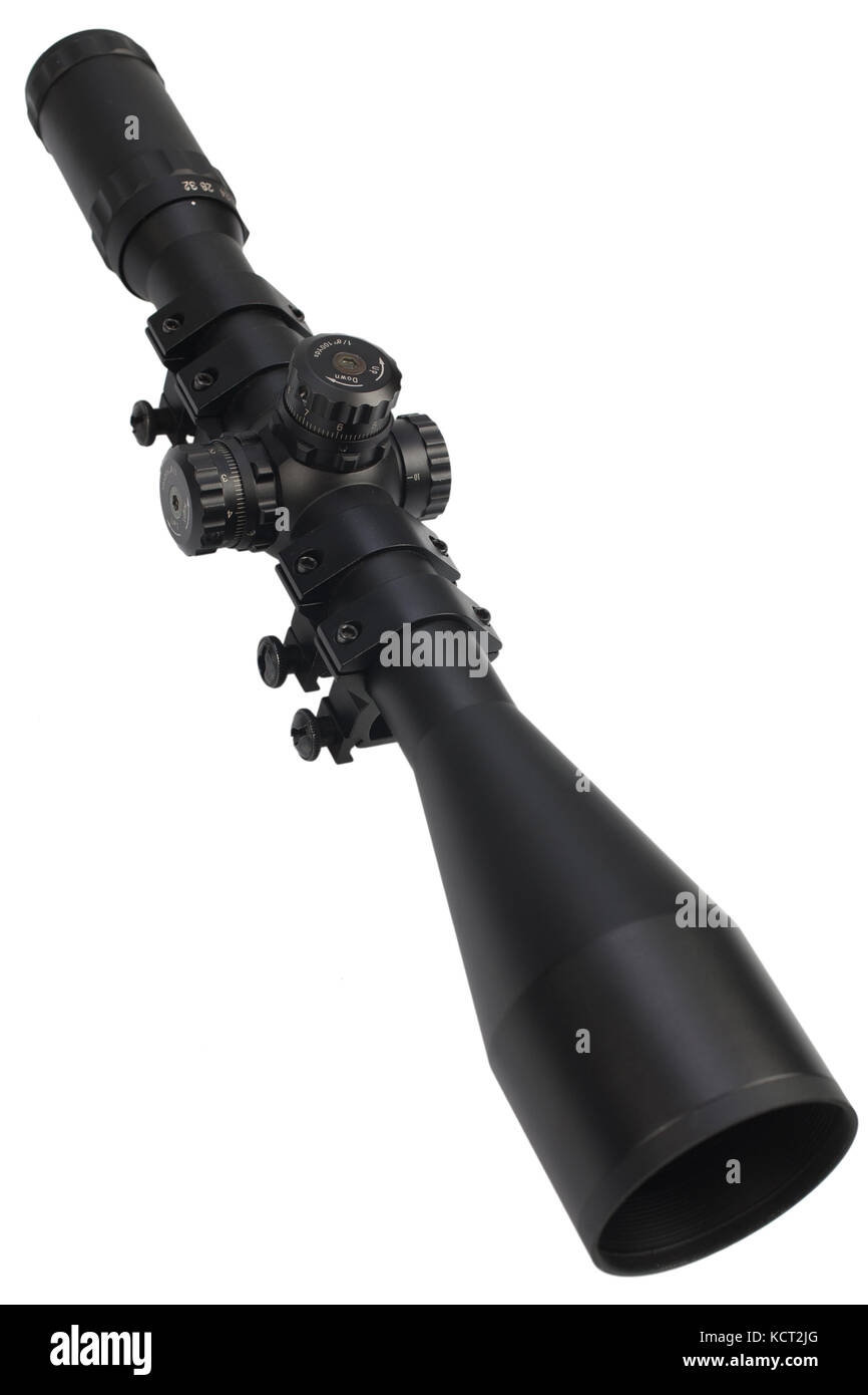 sniper scope isolated on white Stock Photo - Alamy