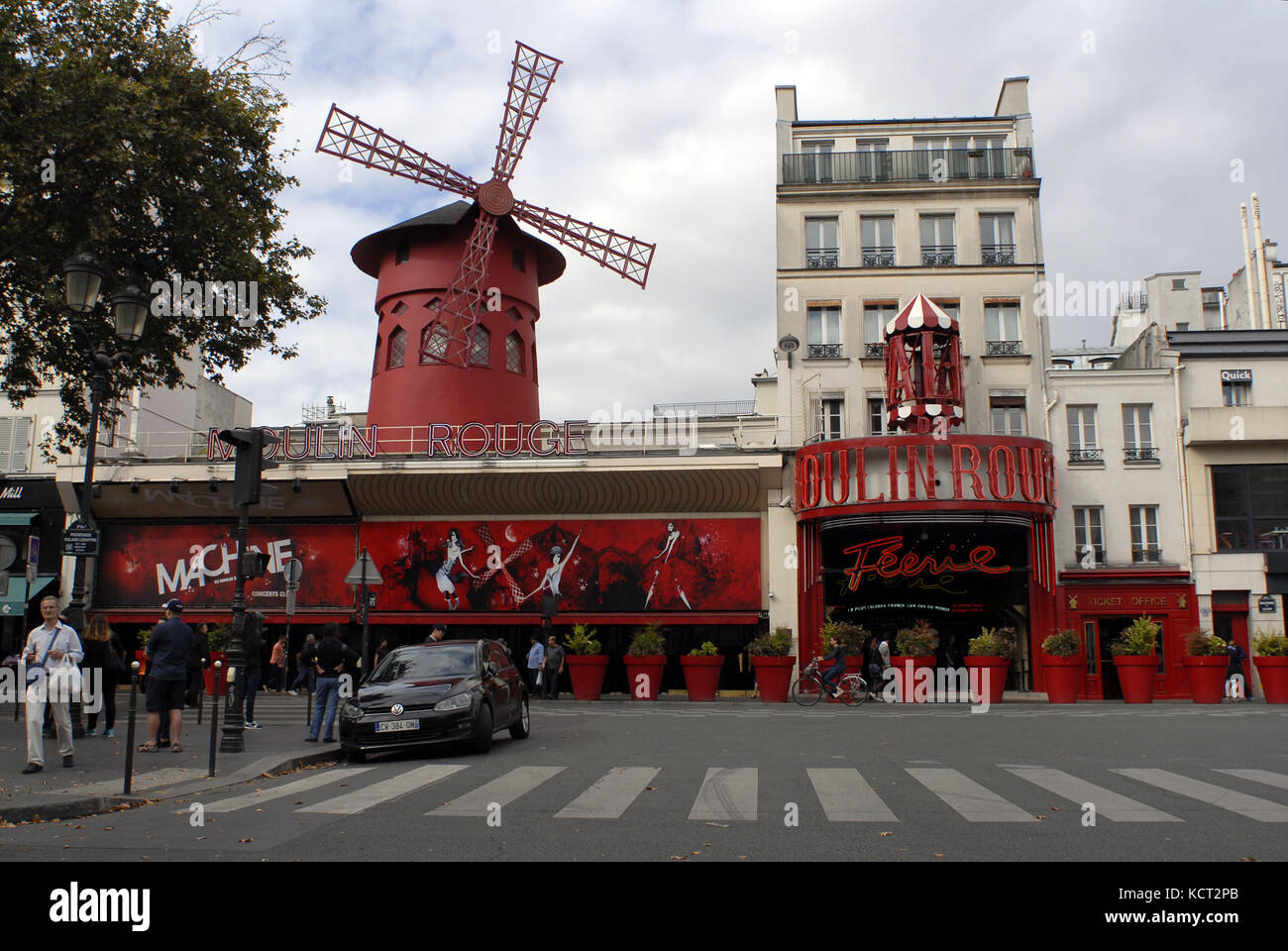 Moulin Rouge, famous cabaret built in 1889, in red-light district ...