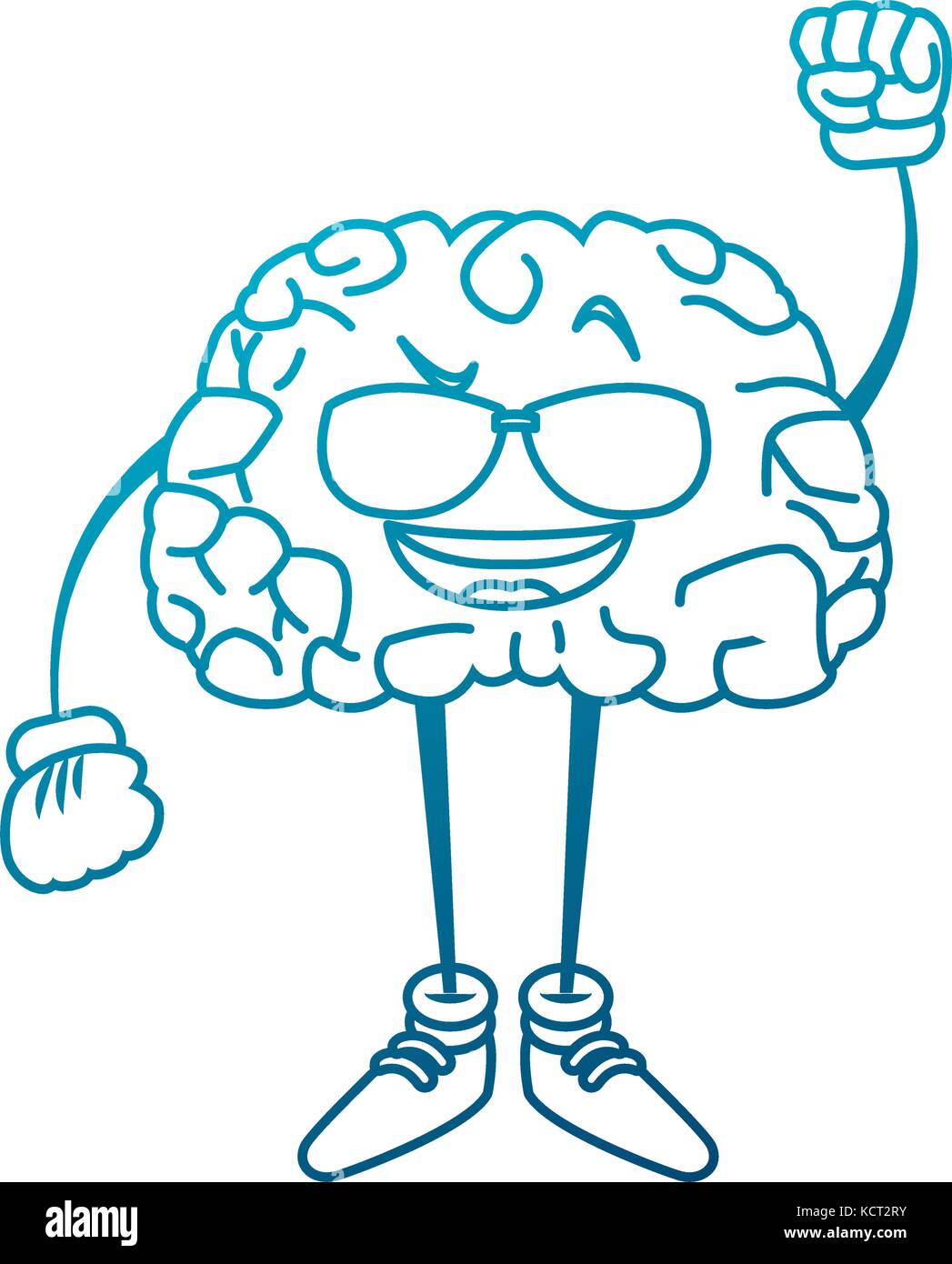 Cute brain cartoon Stock Vector Image & Art - Alamy