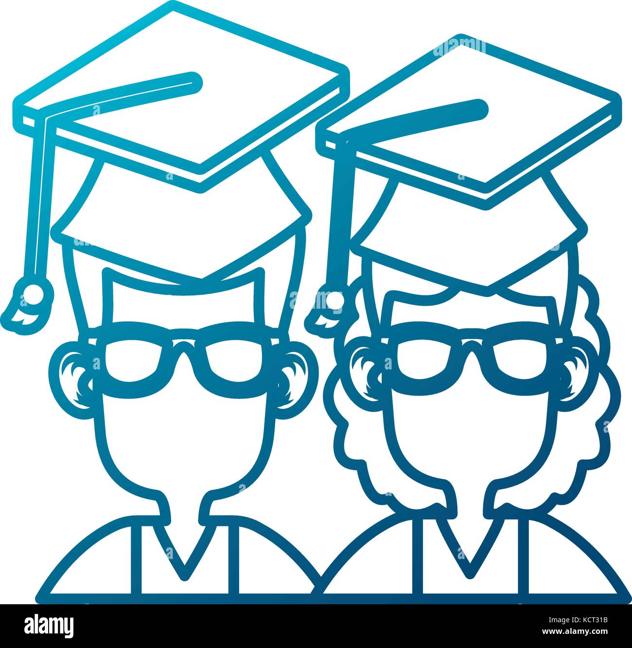 Students in graduation Stock Vector Image & Art - Alamy