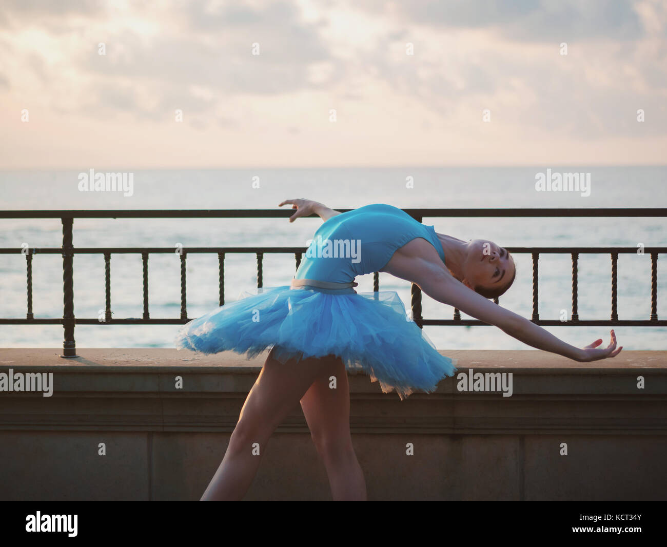 Young woman practicing ballet on beach hi-res stock photography and ...